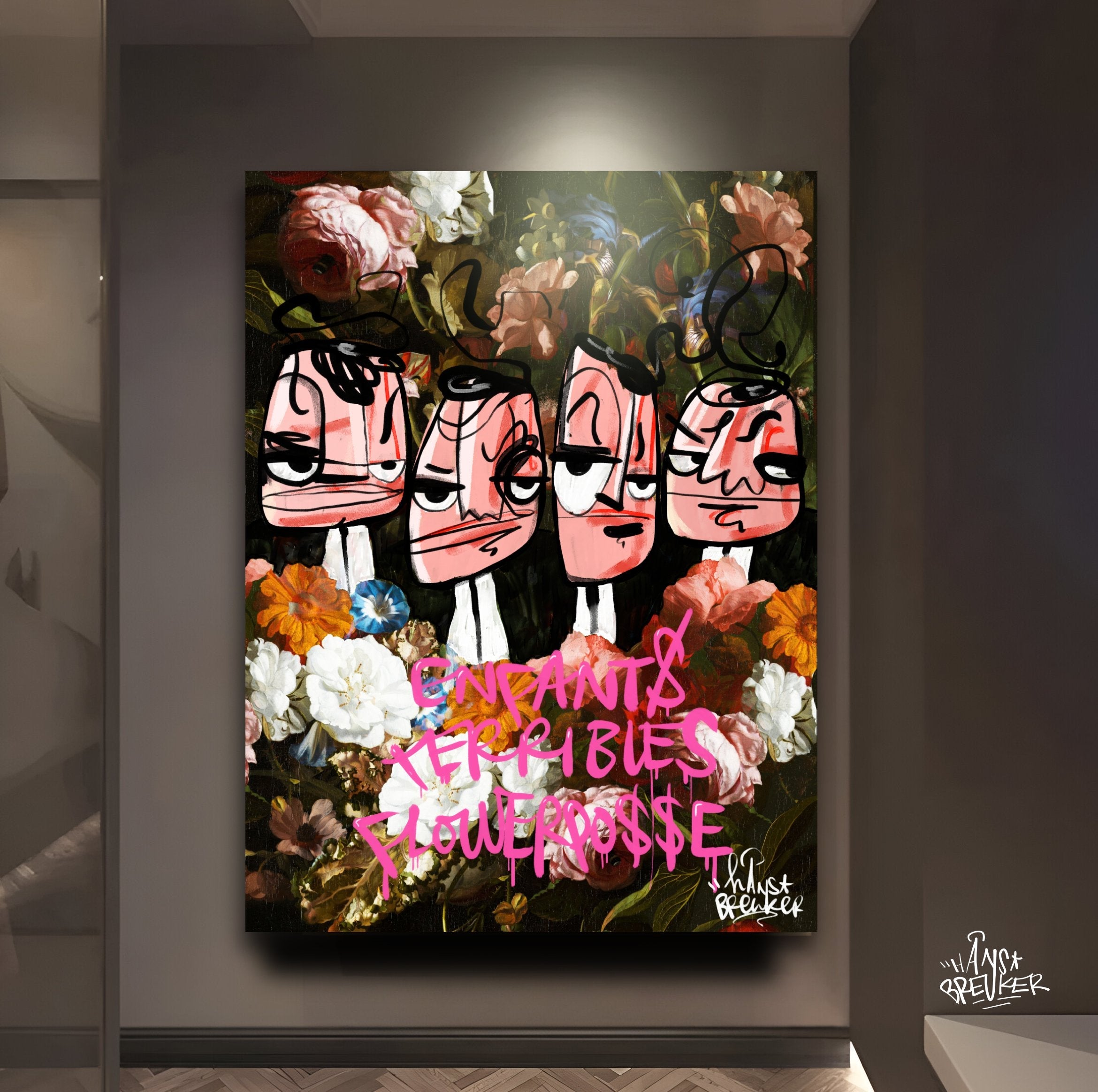 Let your bathroom bloom with the flower art of Hans Breuker